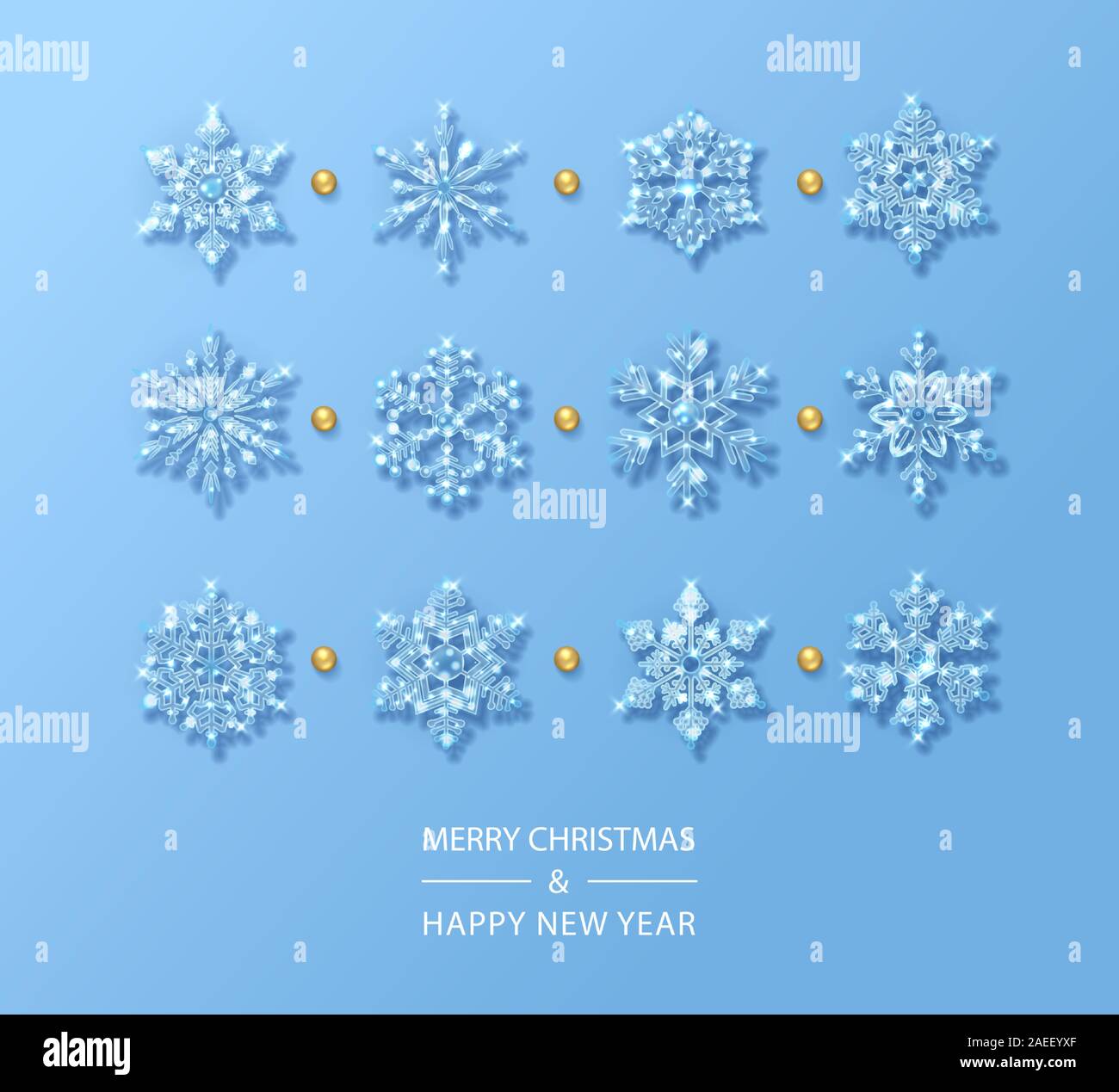 Glass Christmas Snowflakes Stock Vector Image & Art - Alamy