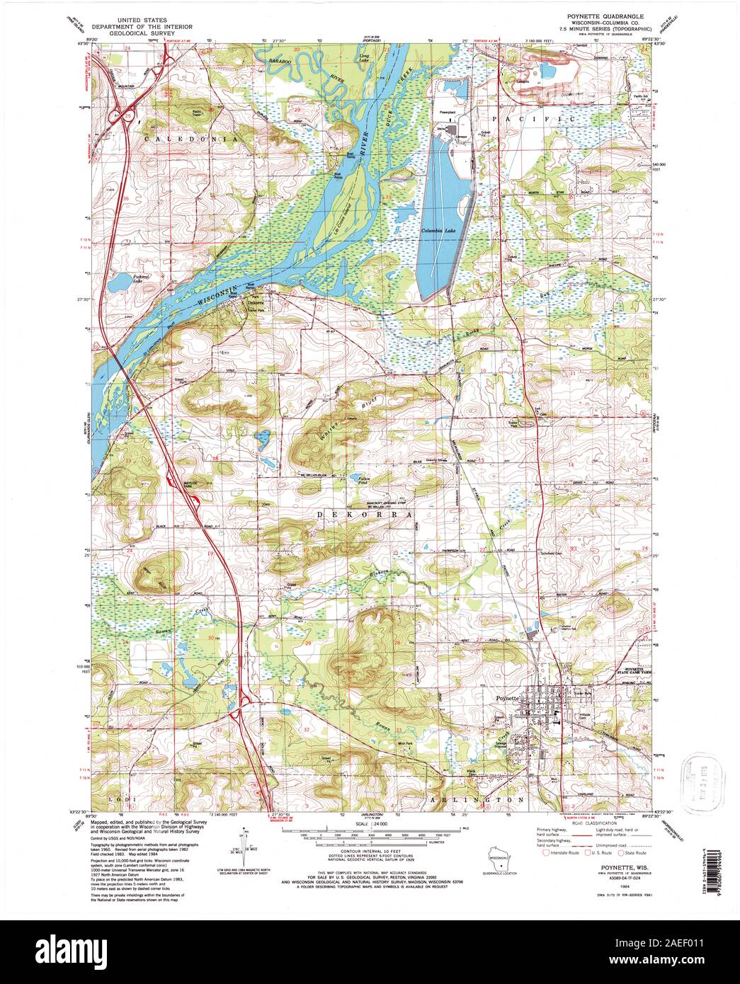 WI Poynette 800552 1984 24000 Restoration Stock Photo - Alamy