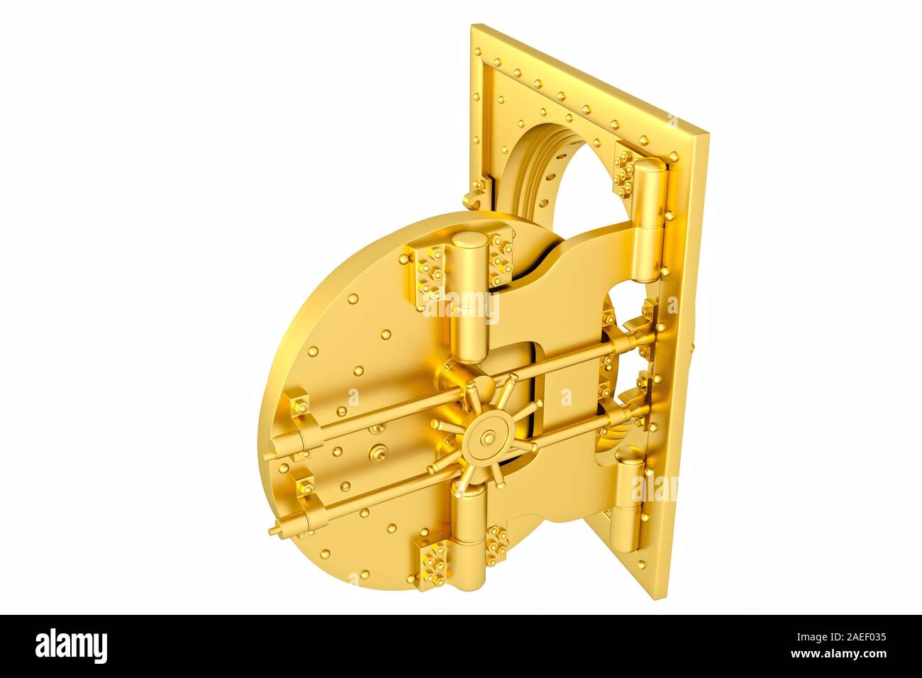 Front Of A Bank Vault