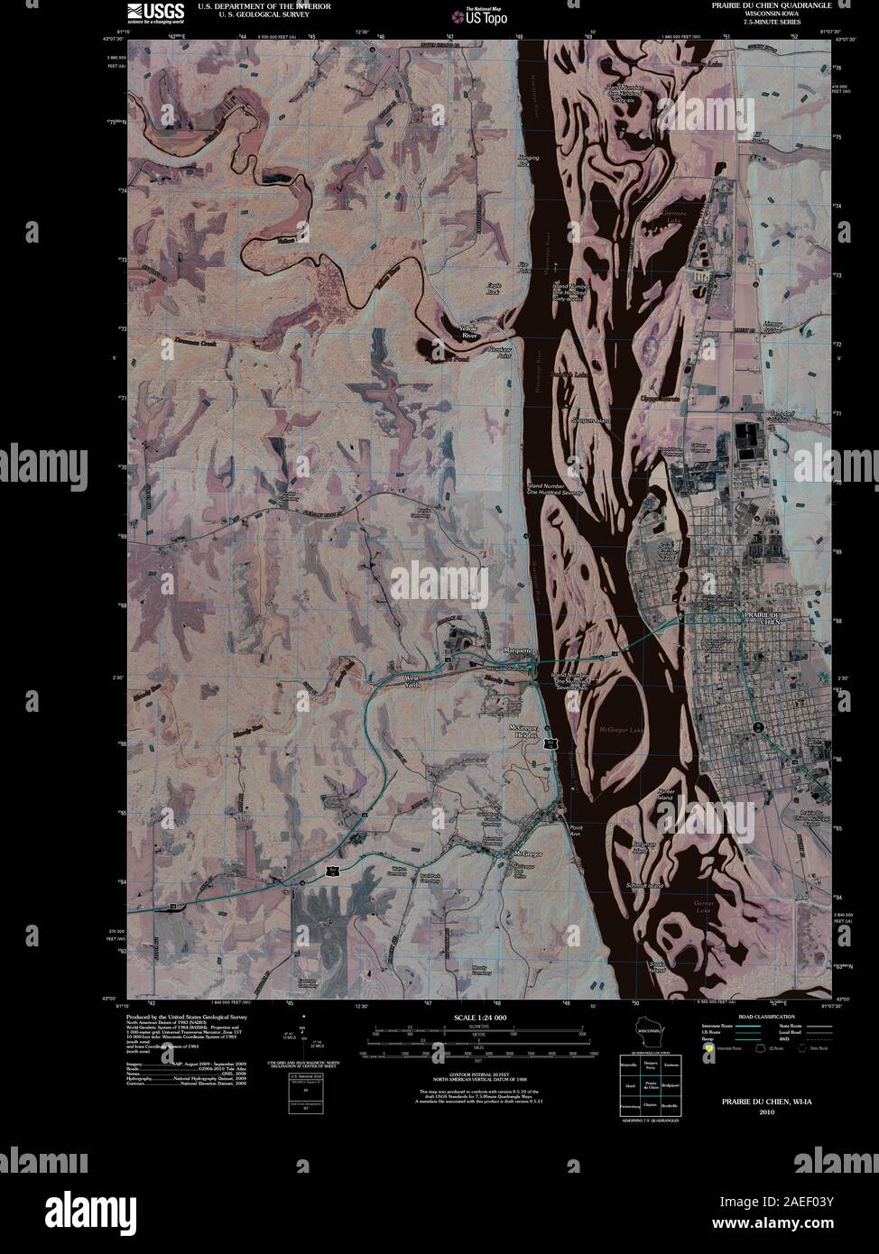 Map of prairie du chien hi-res stock photography and images - Alamy