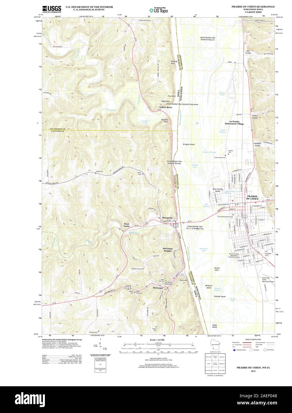 Prairie du chien map Cut Out Stock Images & Pictures - Alamy