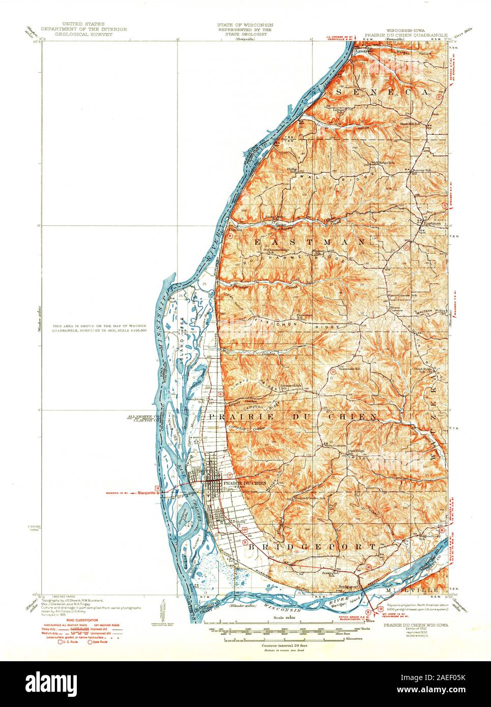 Map of prairie du chien hi-res stock photography and images - Alamy