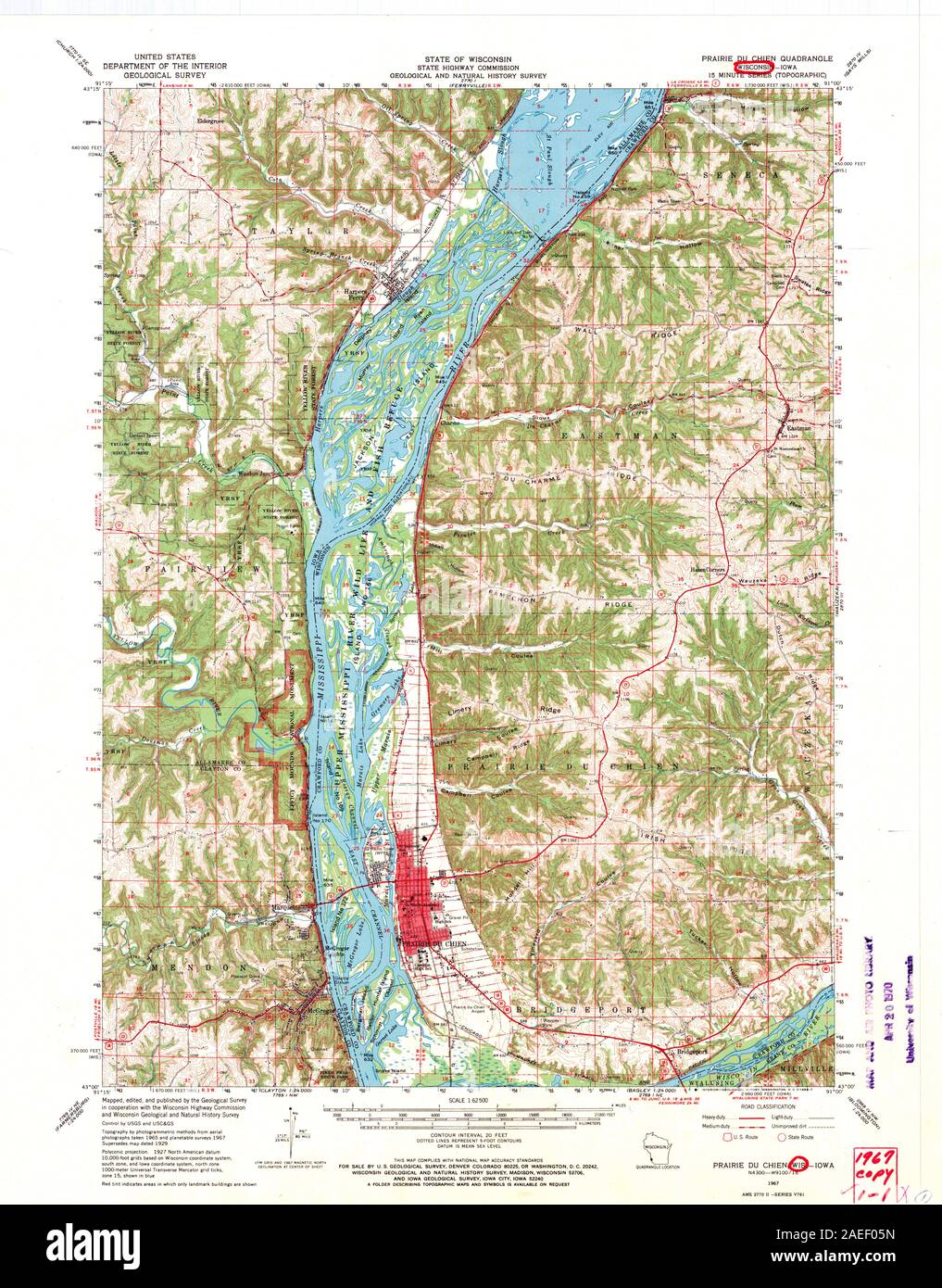 Map of prairie du chien hi-res stock photography and images - Alamy