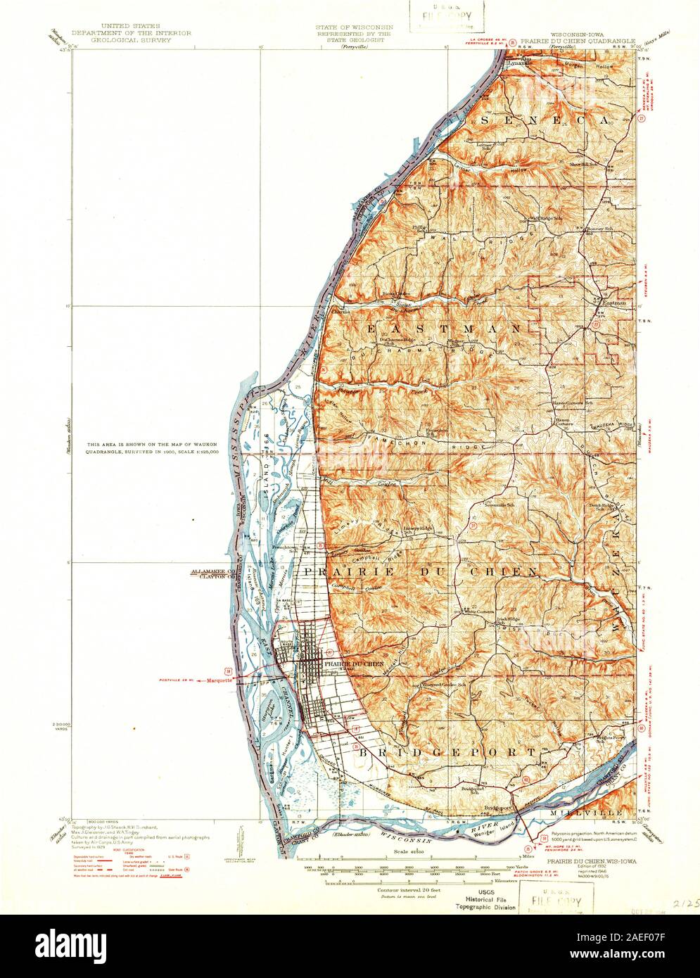 Map of prairie du chien hi-res stock photography and images - Alamy