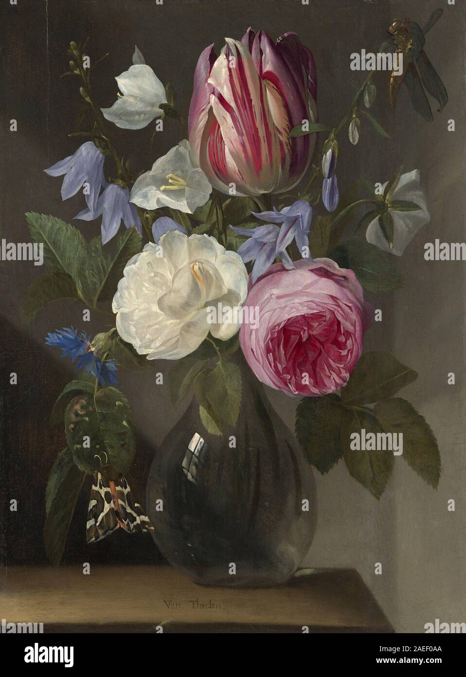 Circa 1650–1660 still-life by Jan Philips van Thielen depicting roses ...