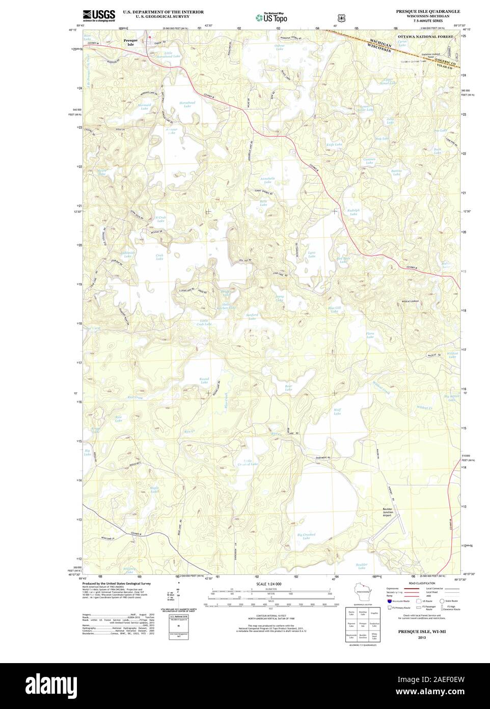 Presque isle map Cut Out Stock Images & Pictures - Alamy