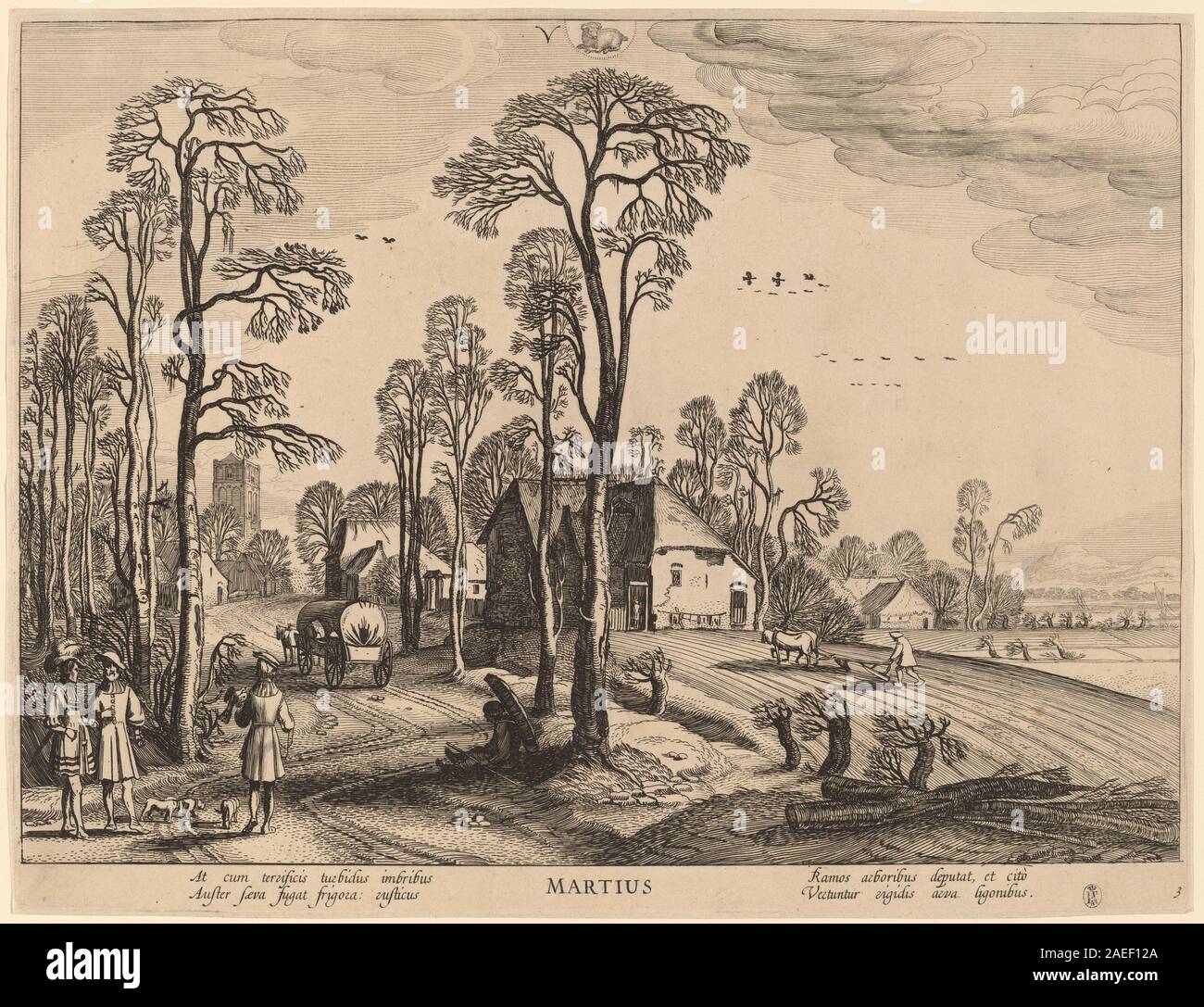 An engraving depicting a military or ceremonial march, showing figures ...
