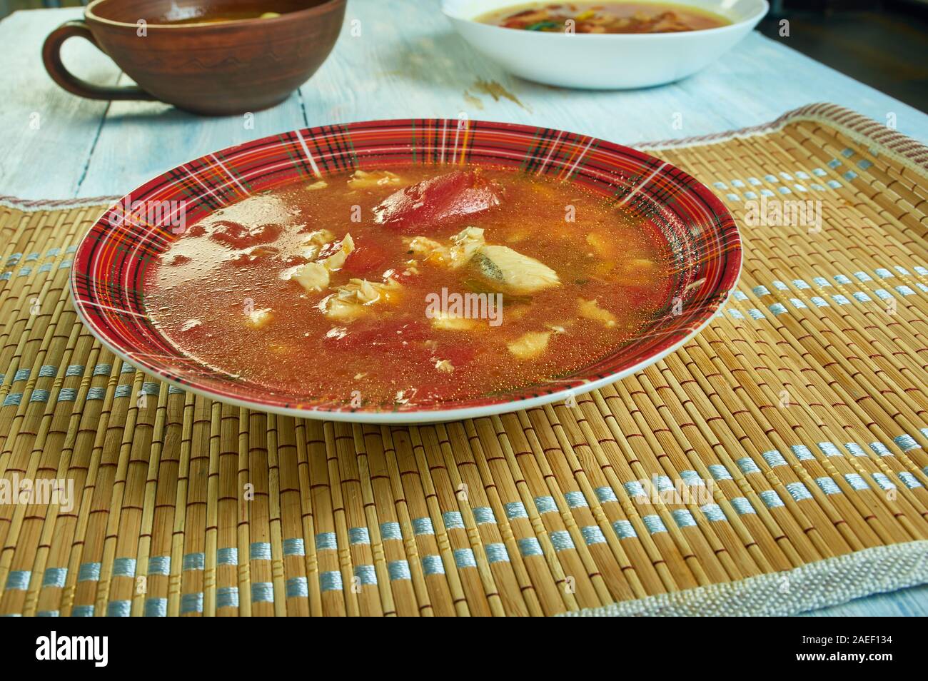 Bookbinders soup, snapper soup,seafood soup originating in the United ...