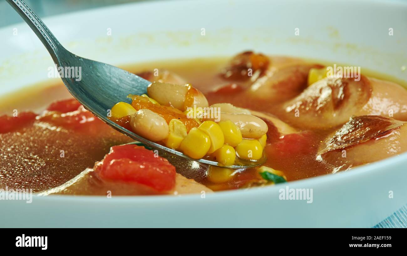 Manestra, vegetable stew from Istria and made with spring corn, which ...