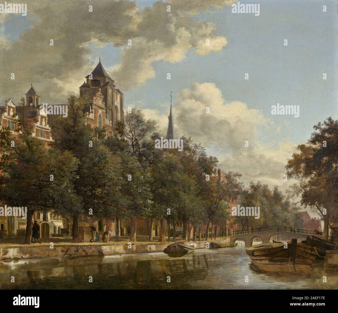 A circa 1670 painting by Jan van der Heyden depicting a view down a ...