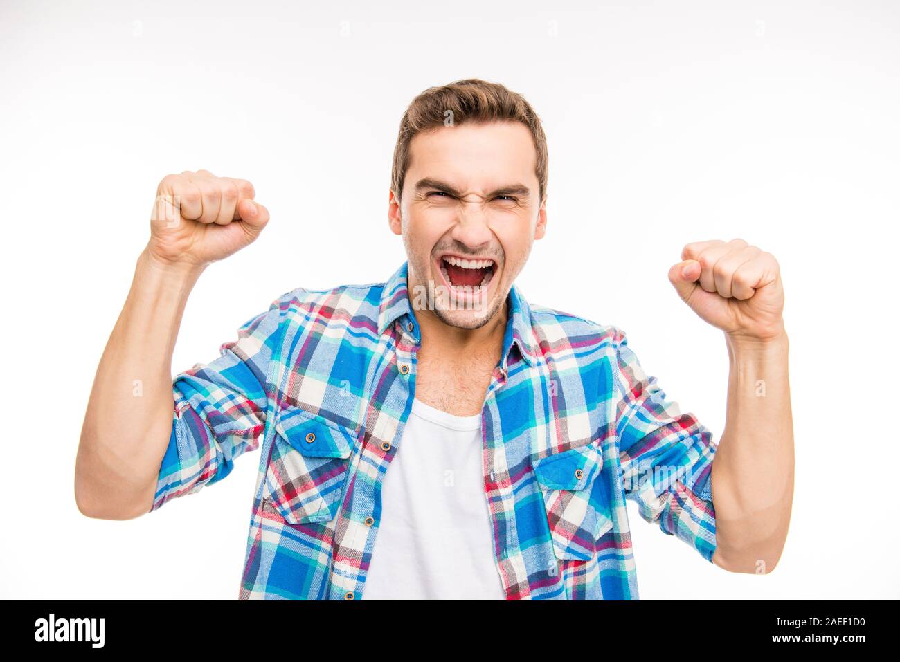 Angry man showing teeth hi-res stock photography and images - Alamy