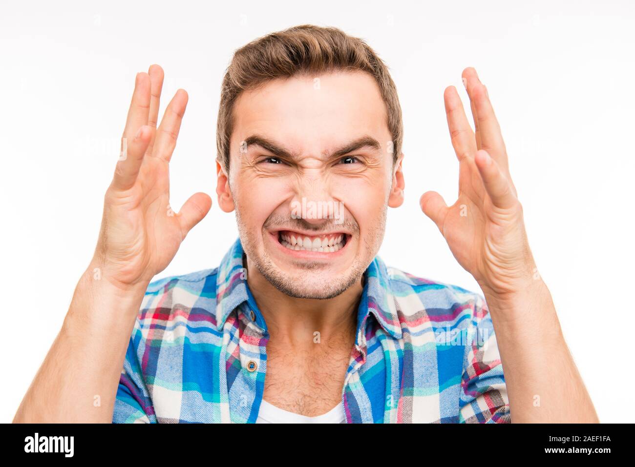 Young furious man in rage Stock Photo - Alamy