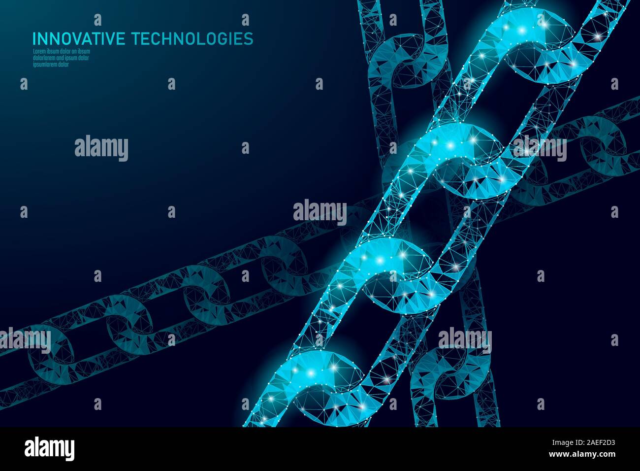 Blockchain business symbol concept. Chain connection network finance ...