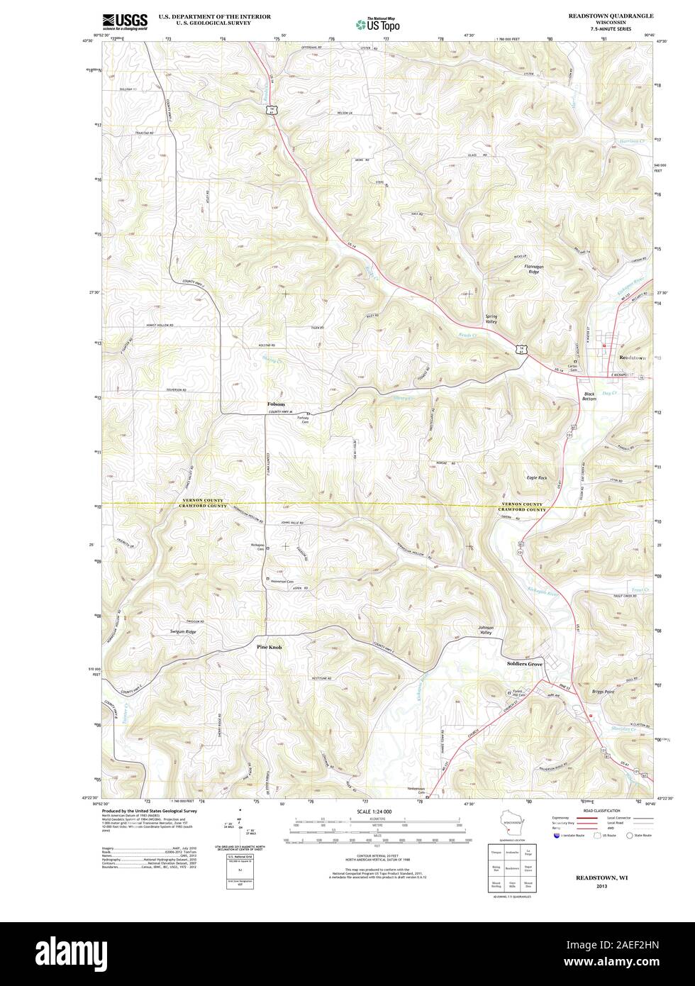 Map of readstown hi-res stock photography and images - Alamy