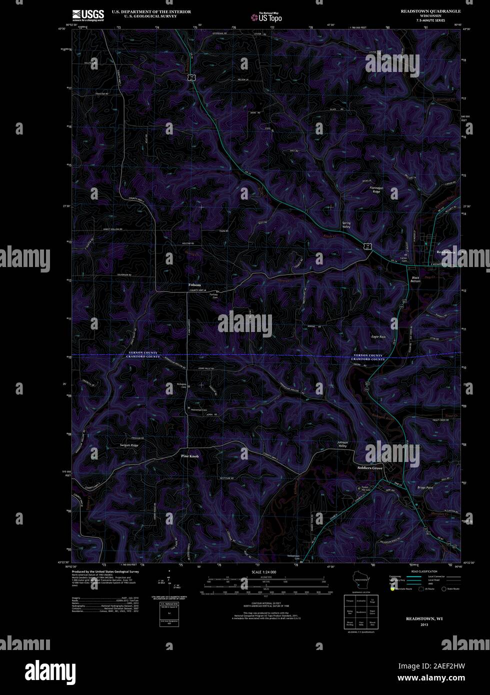 Map of readstown hi-res stock photography and images - Alamy