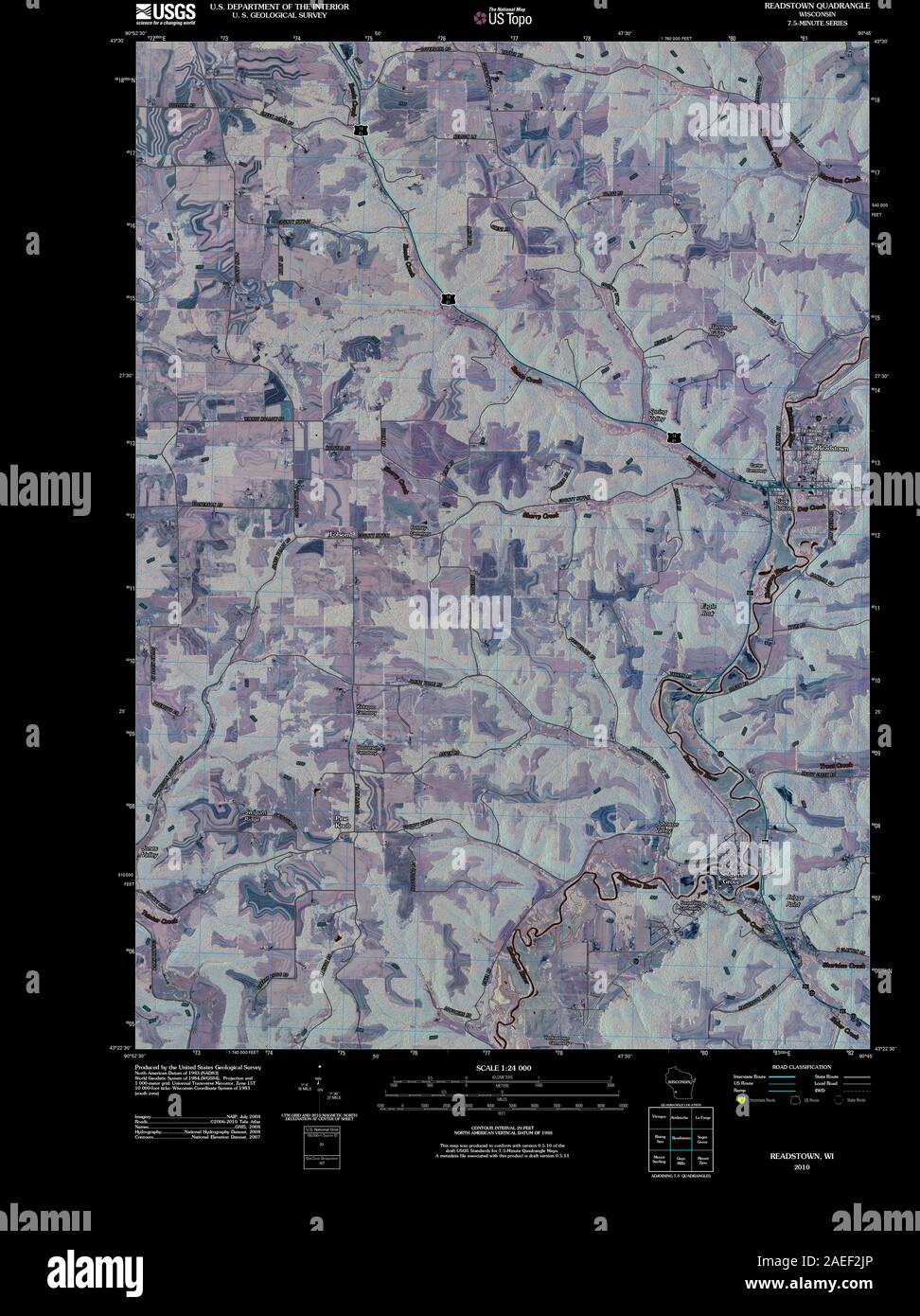 Map of readstown hi-res stock photography and images - Alamy