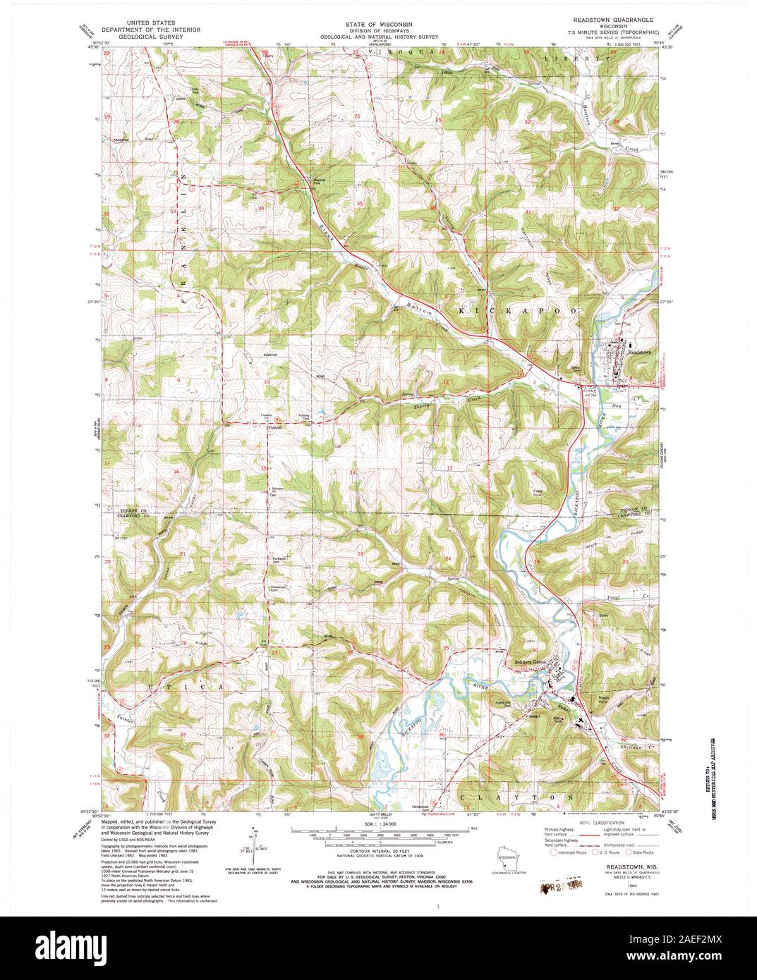 Map of readstown hi-res stock photography and images - Alamy