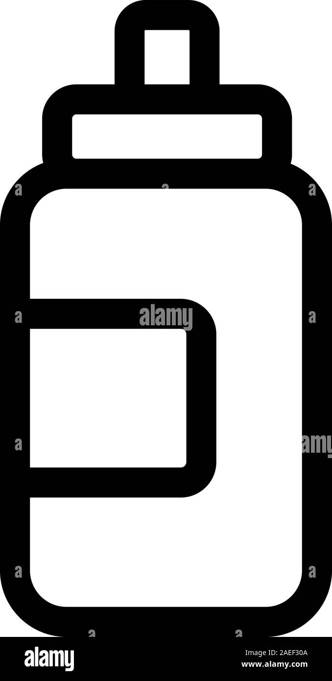 bottle with powder icon vector. Isolated contour symbol illustration ...