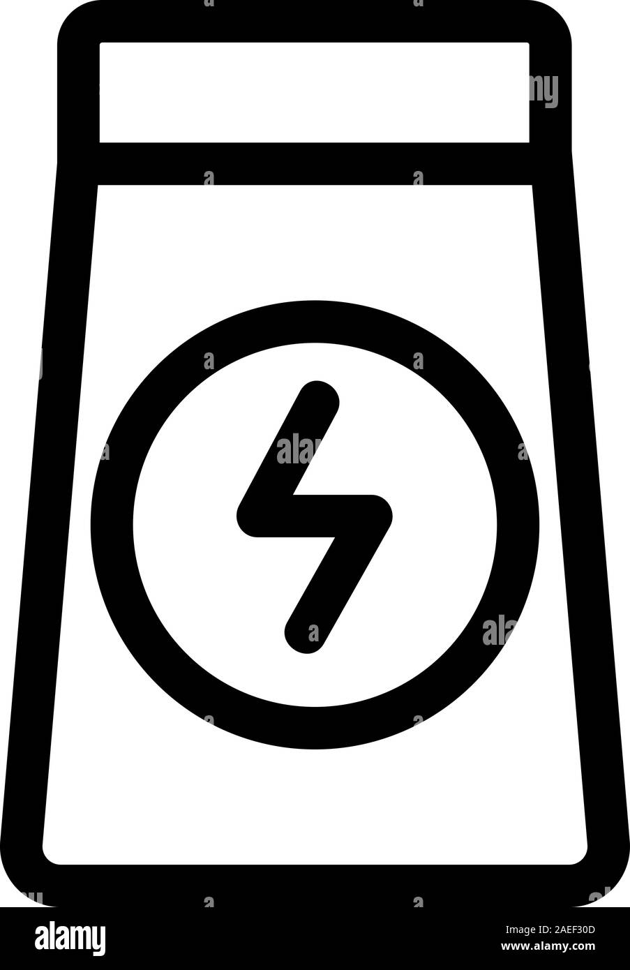 Energy food icon vector. Isolated contour symbol illustration Stock ...