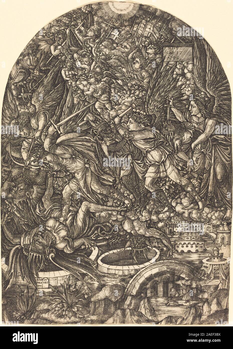 Engraving by Jean Duvet created between 1546 and 1556 titled Saint ...