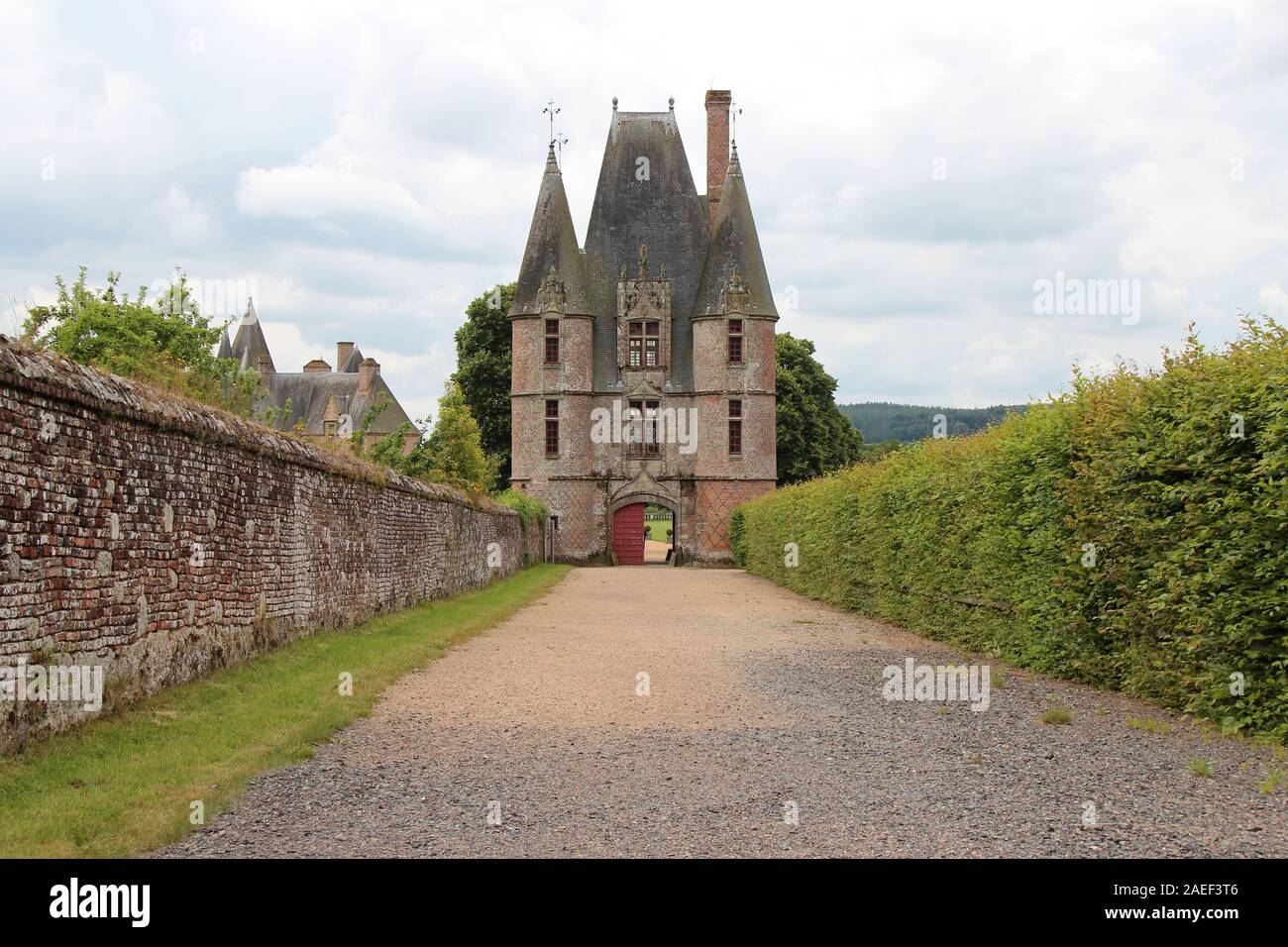 medieval and renaissance castle in carrouges in normandy (france Stock ...