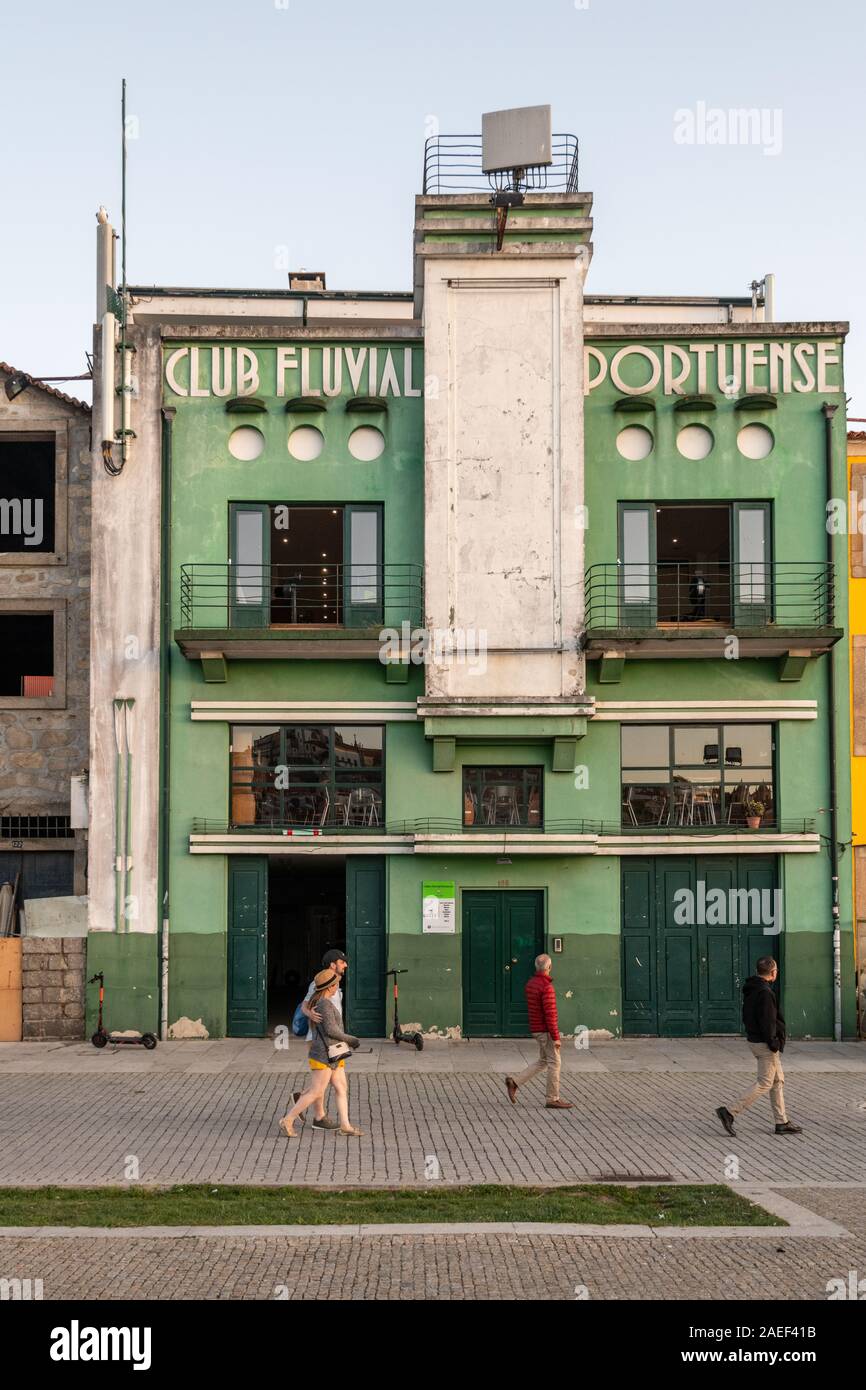 Art Deco headquarters of Clube Fluvial Portuense, water sports club ...