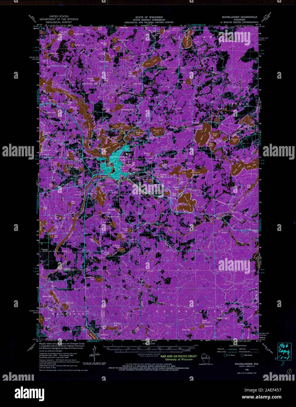 Map of rhinelander hi-res stock photography and images - Alamy