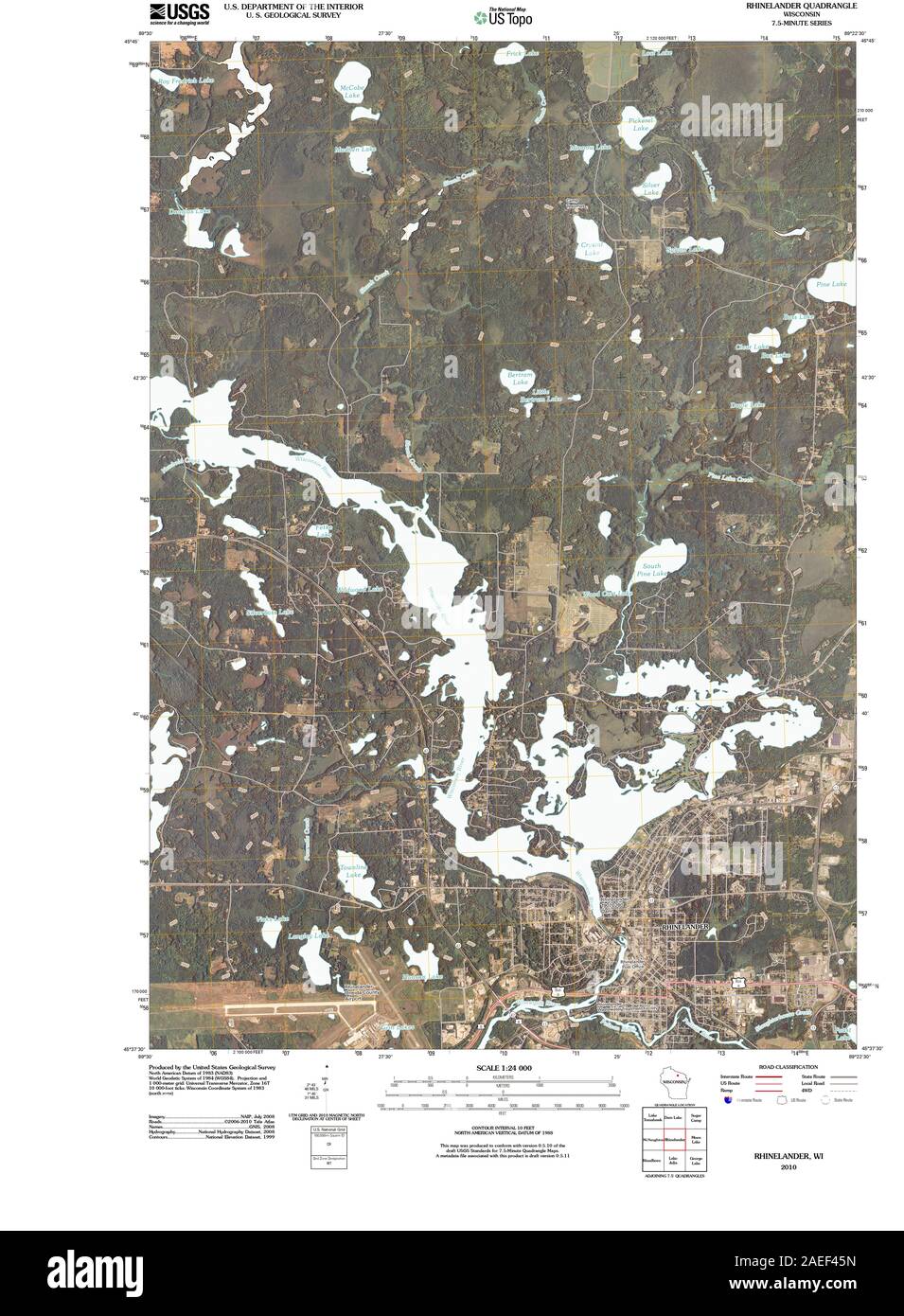 Map of rhinelander hi-res stock photography and images - Alamy