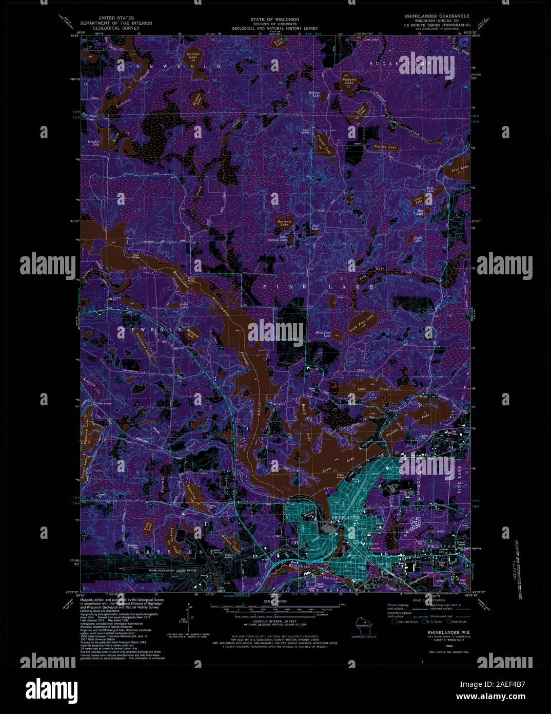 Map of rhinelander hi-res stock photography and images - Alamy