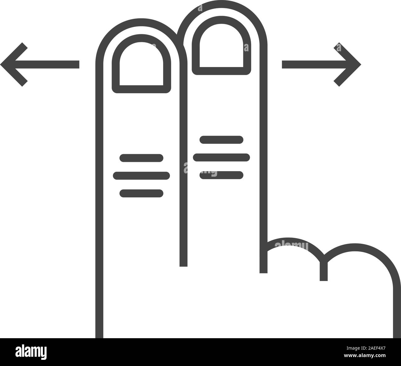 left and right two scroll finger Stock Vector Image & Art - Alamy