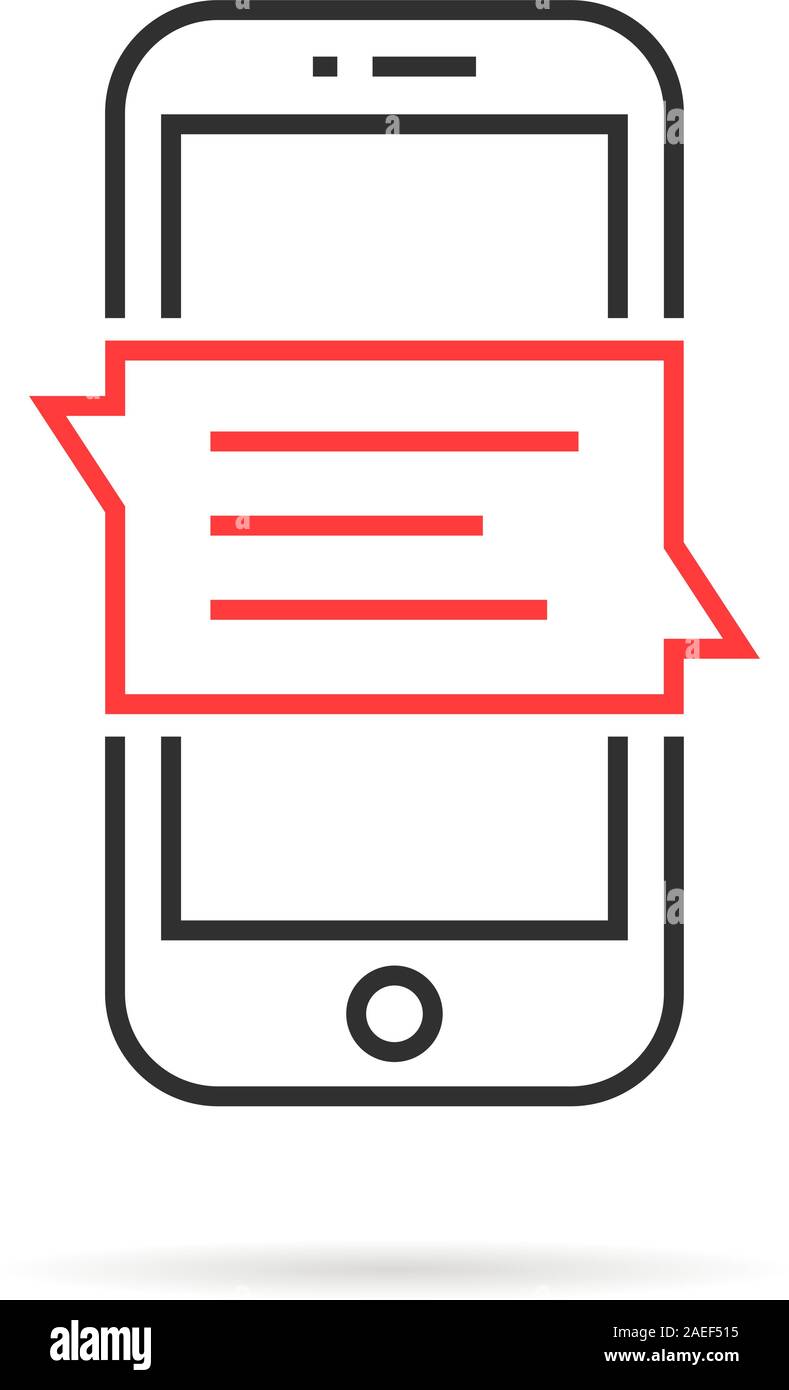 Instant messaging phone Cut Out Stock Images & Pictures - Alamy