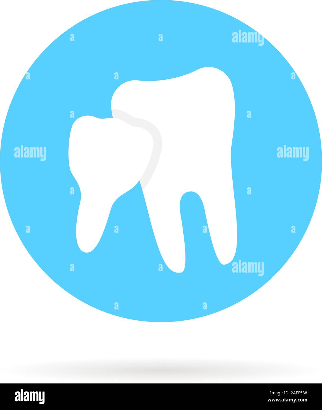 blue icon of family dentistry isolated on white background Stock Vector ...