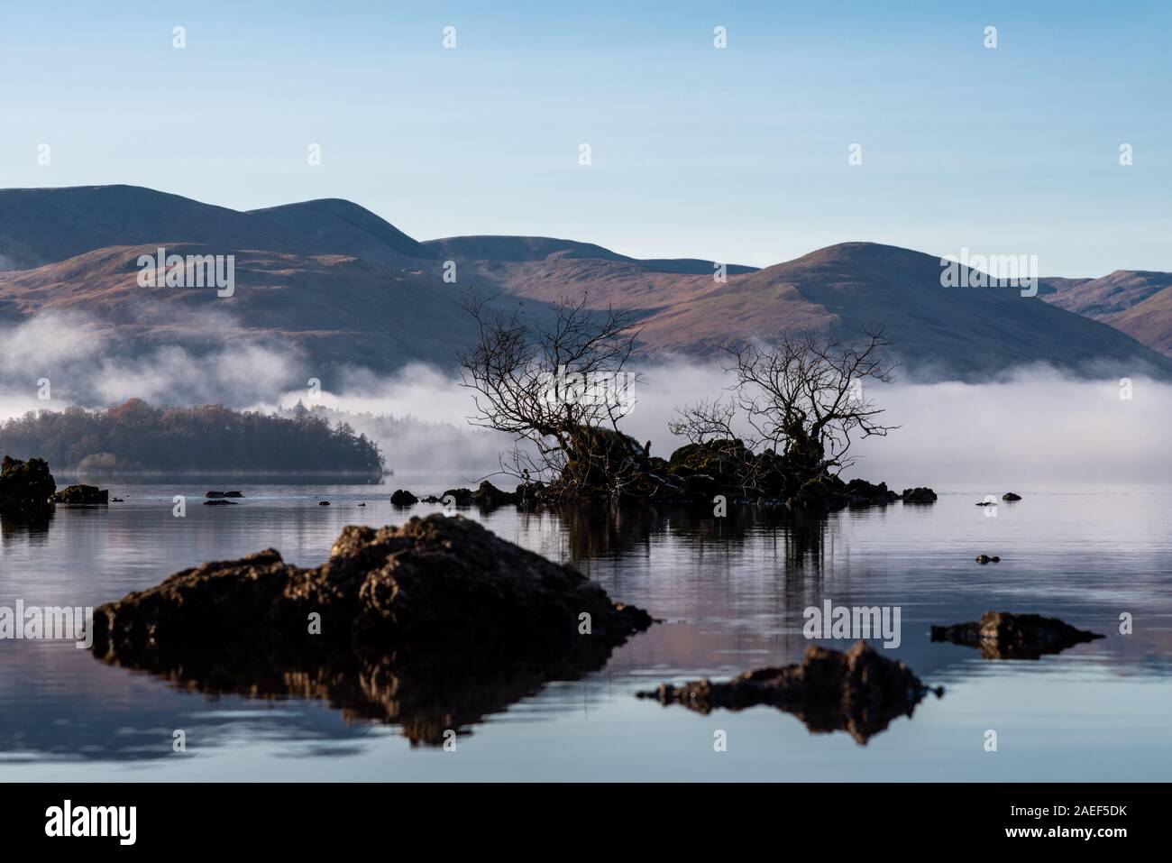 Objects on water Loch Lomond Stock Photo - Alamy