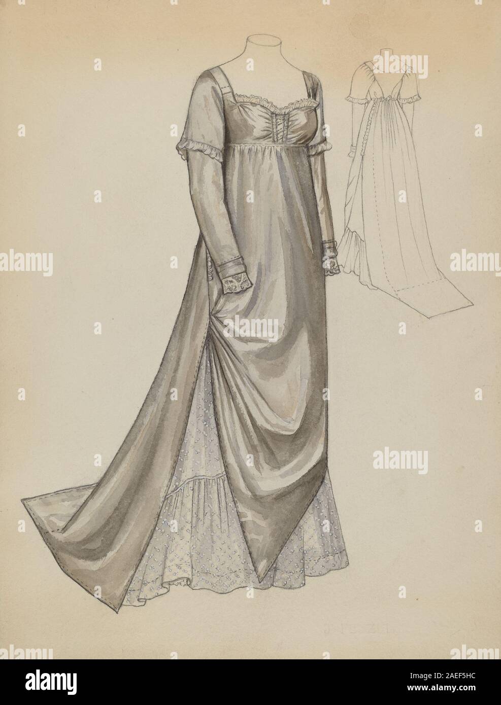 Jean Peszel, Quaker Dress, c 1936 Quaker Dress; circa 1936 date Stock ...