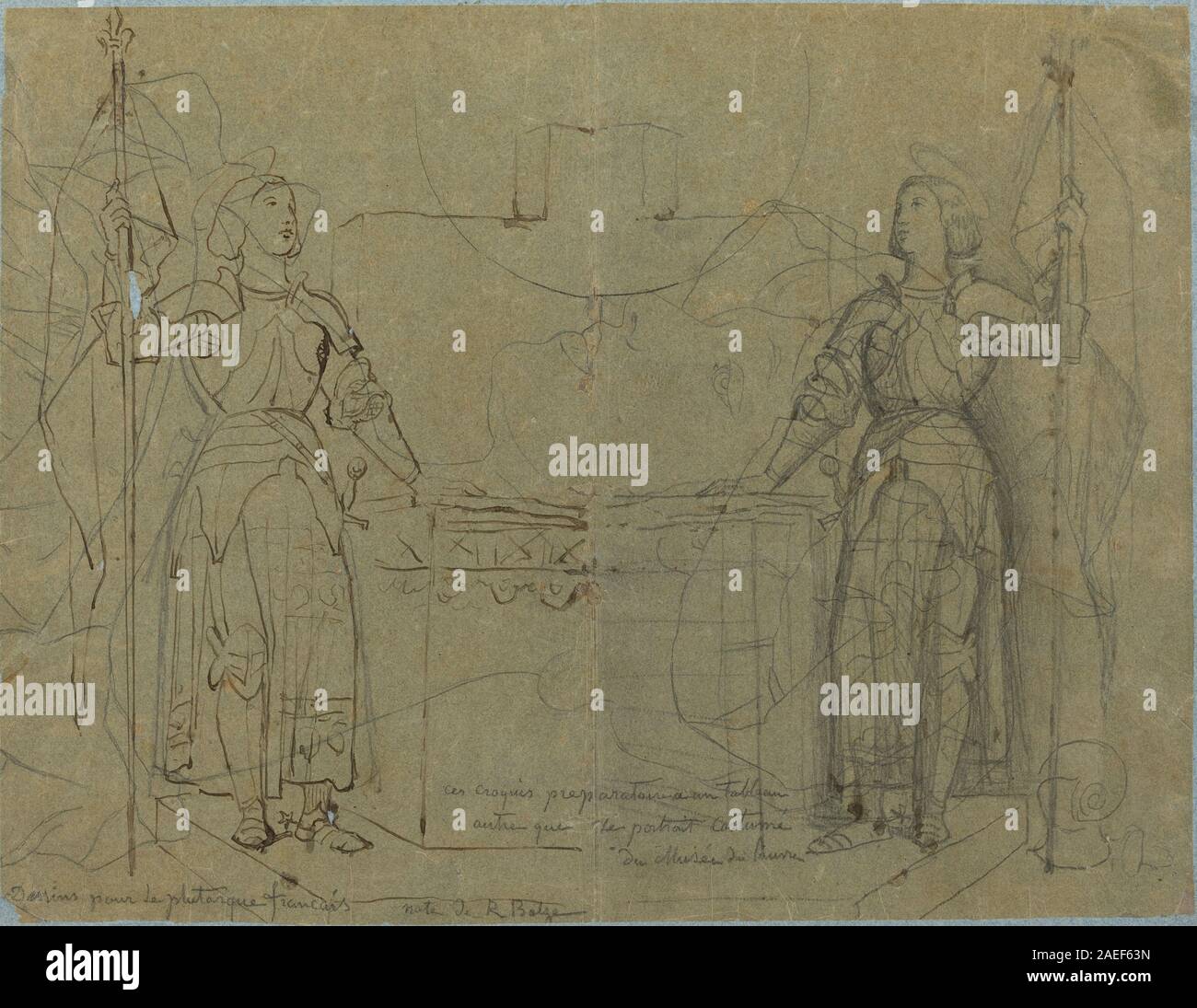 Jean-Auguste-Dominique Ingres, Joan of Arc Standing at the Altar at ...