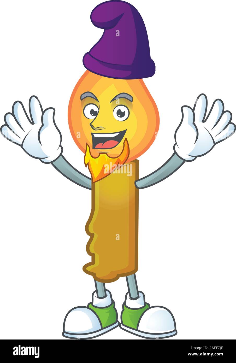 Gold candle mascot cartoon style as an Elf Stock Vector Image & Art - Alamy