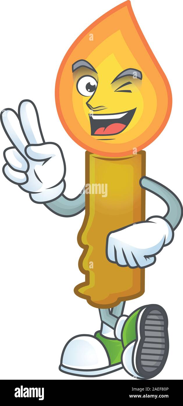 Hand pointing candle wax Stock Vector Images - Alamy