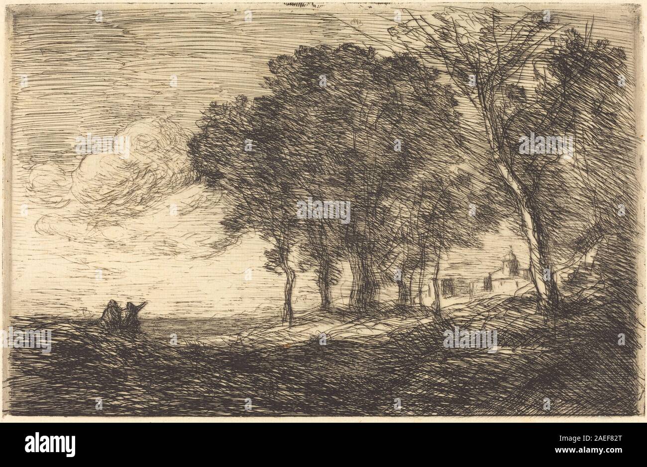 Jean-Baptiste-Camille Corot, Italian Landscape (Paysage d'Italie), c ...