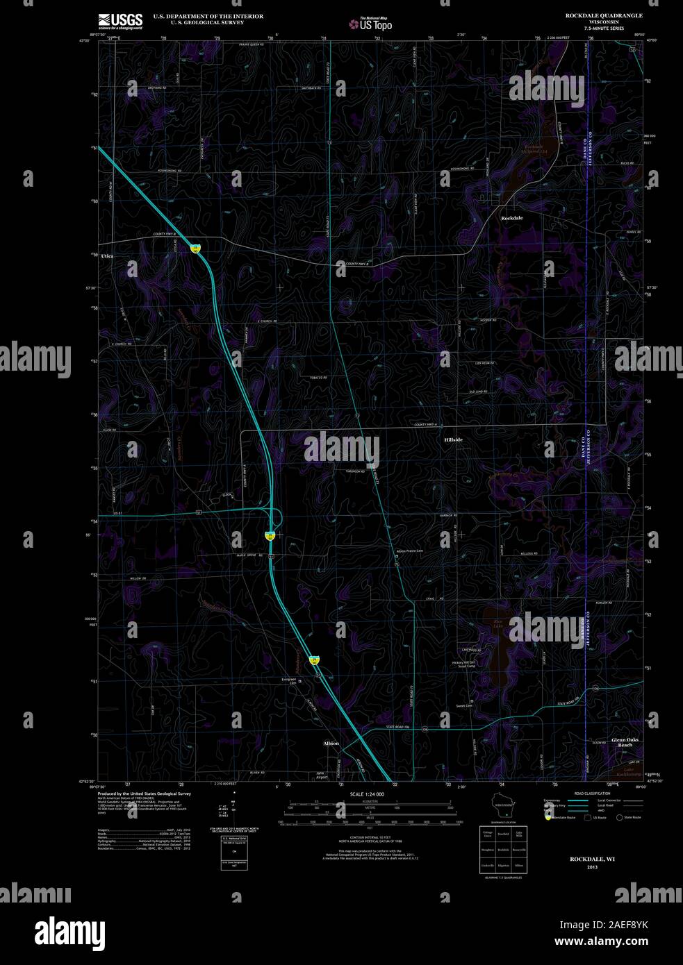 Map of rockdale hi-res stock photography and images - Alamy