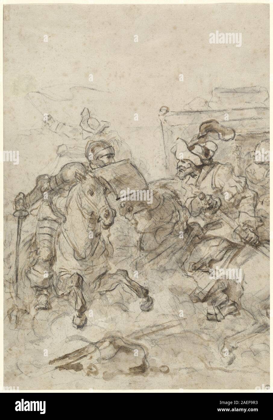 Jean-Honoré Fragonard, Don Quixote Attacking the Biscayan, 1780s Don ...