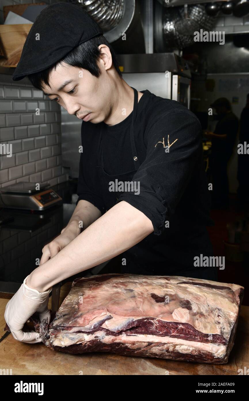 Beef Meat restaurant - Paris - France Stock Photo - Alamy