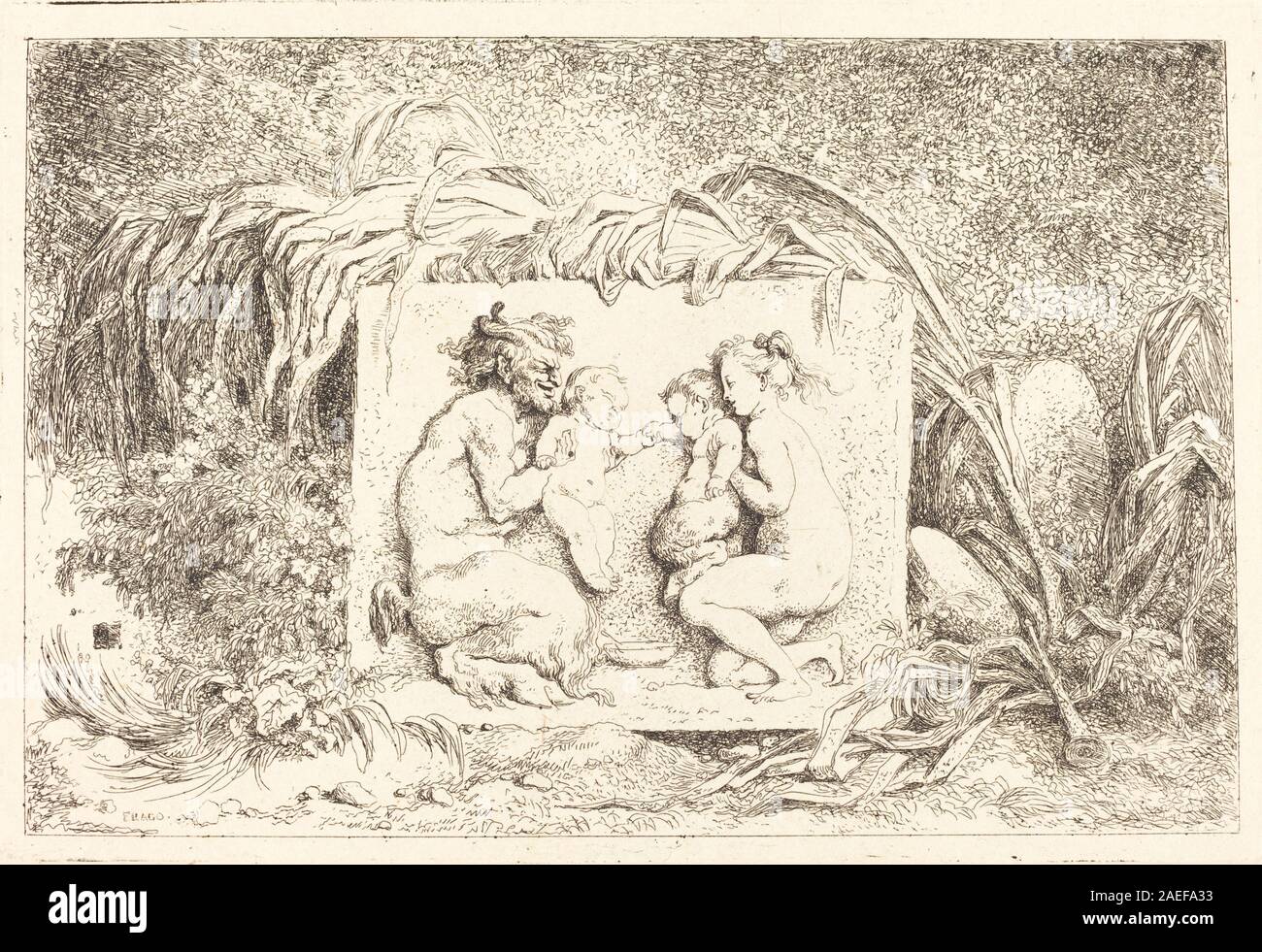 Fragonard’s 1763 painting 'The Satyr's Family' depicts mythological ...