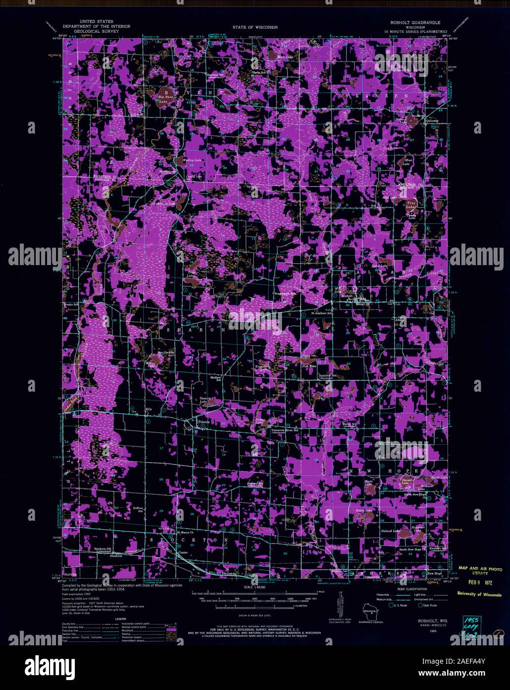 Map of rosholt hi-res stock photography and images - Alamy