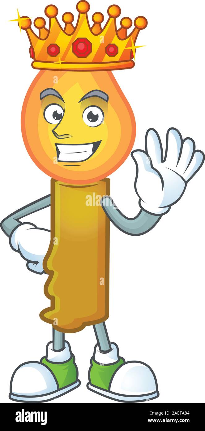 King of gold candle on cartoon mascot style design Stock Vector Image ...