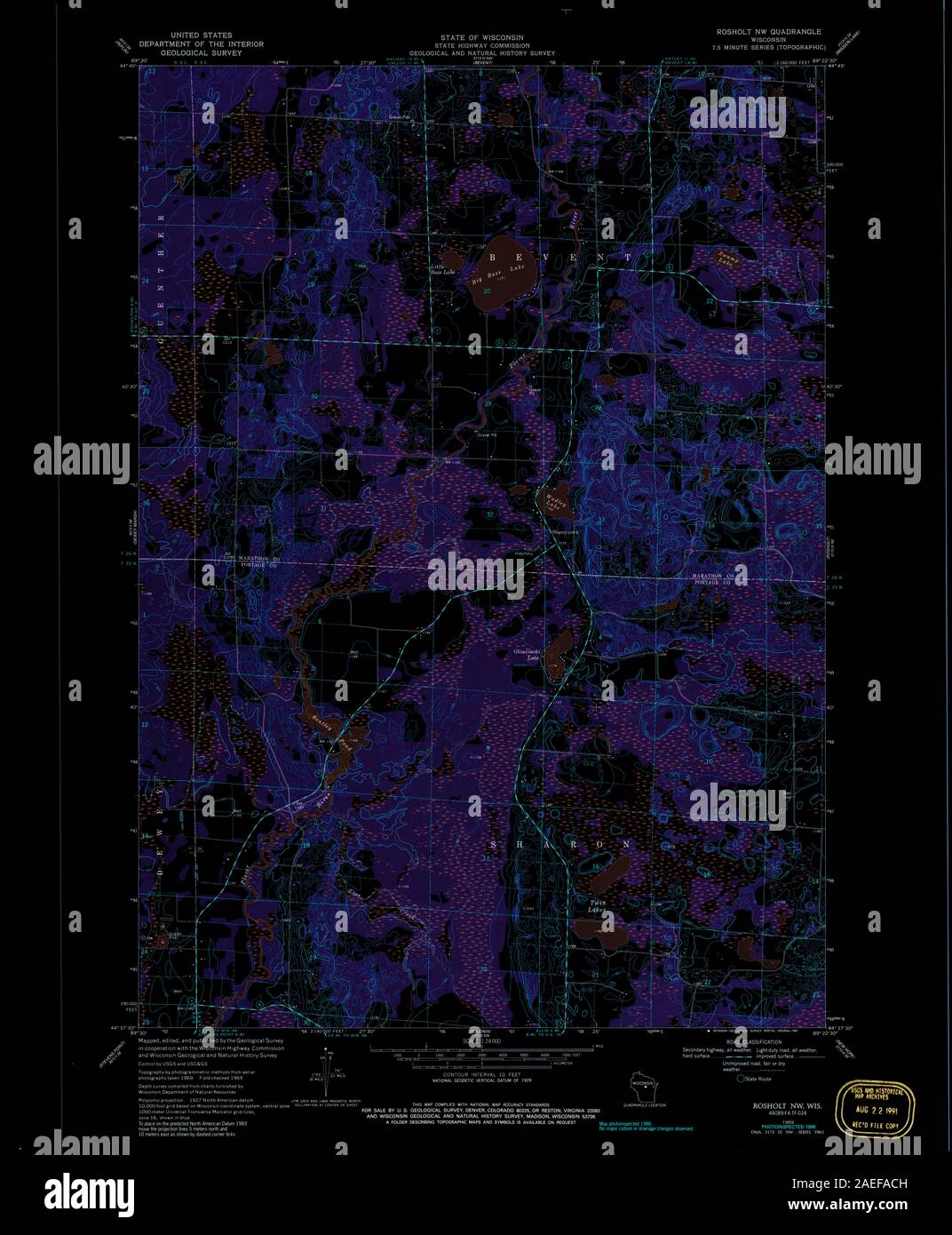 Map of rosholt hi-res stock photography and images - Alamy