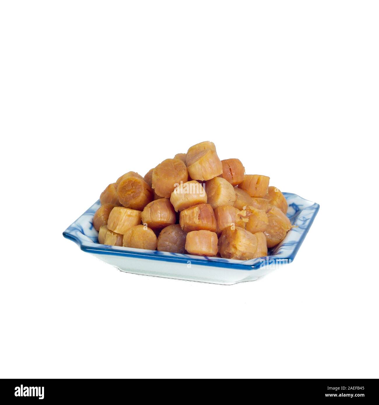 dried scallop or chinese dry scallop on white background Stock Photo ...