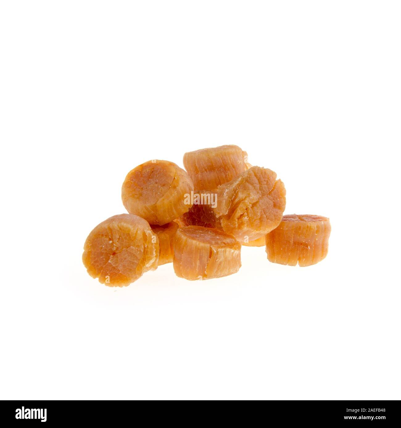 dried scallop or chinese dry scallop on white background Stock Photo ...