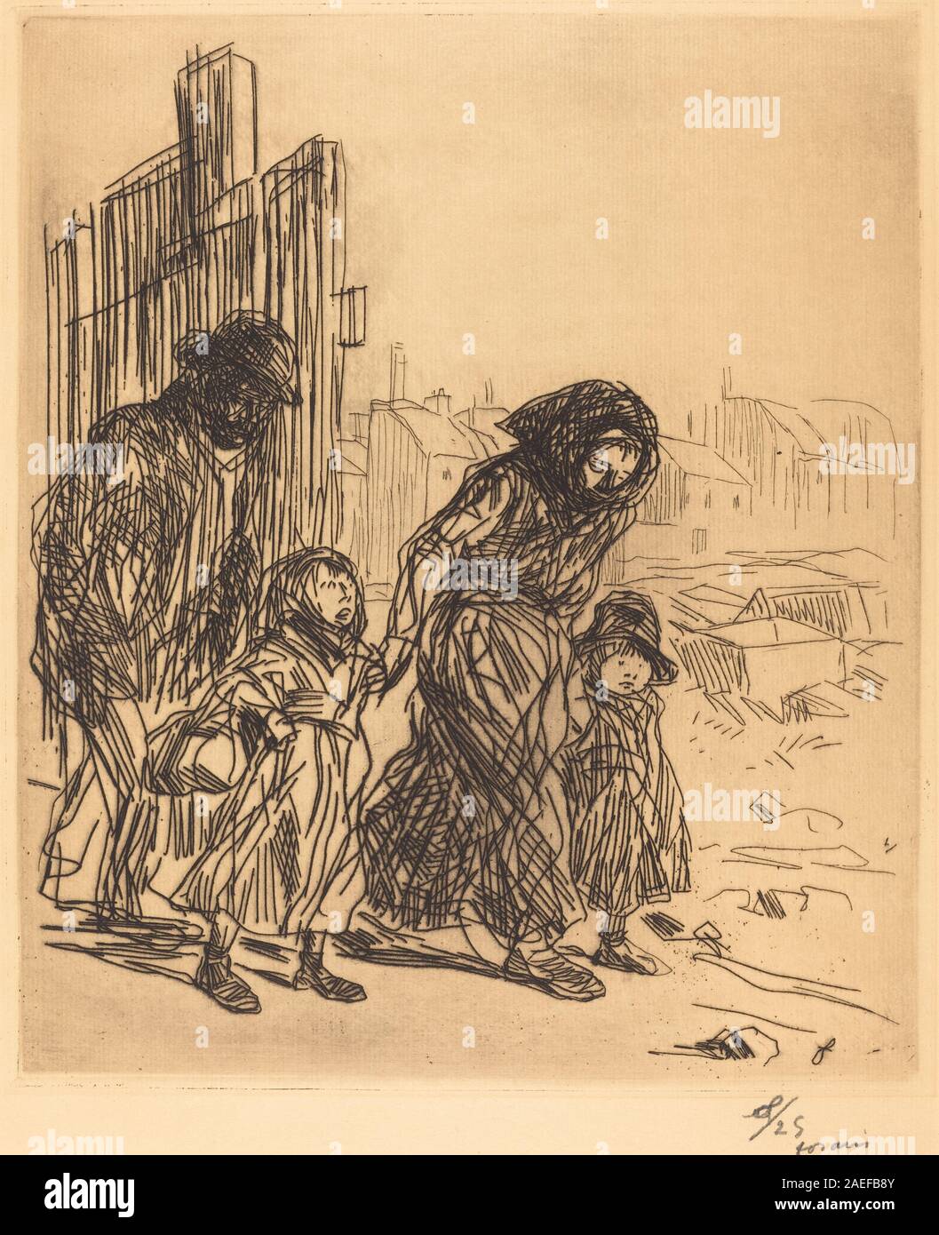 Jean-Louis Forain's 1908 painting 'After the Seizure' depicts a scene ...