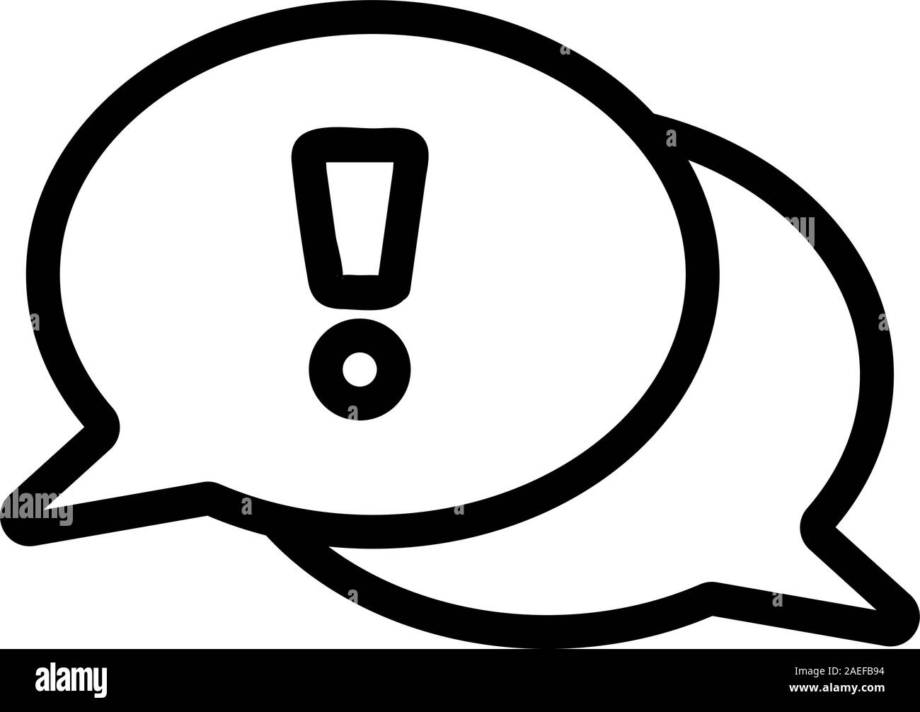 conversation icon vector. Isolated contour symbol illustration Stock ...