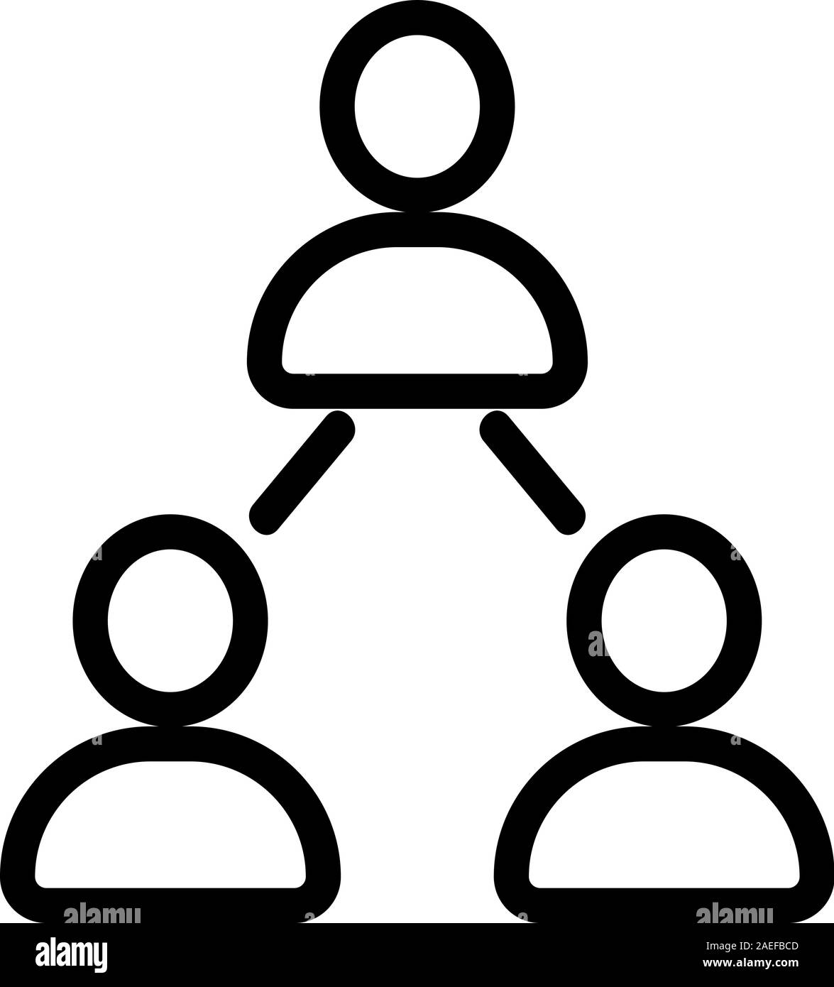 negotiating people icon vector. Isolated contour symbol illustration ...